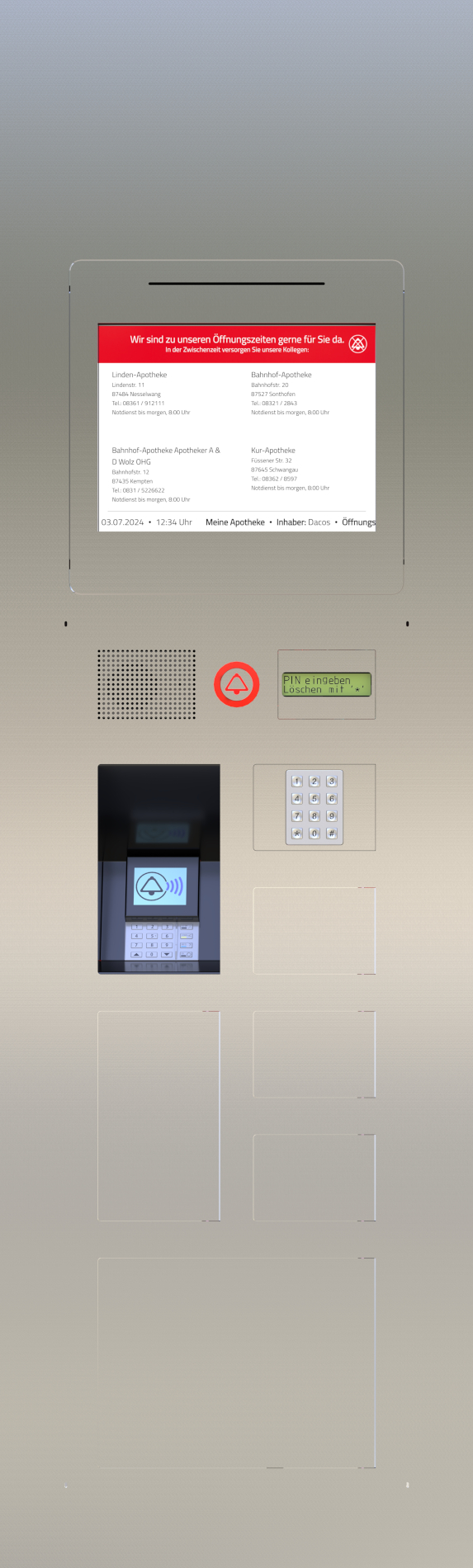 Referenz-Systeme - DACOS GmbH - Apotheken-Notdienstanlagen & Abholfächer